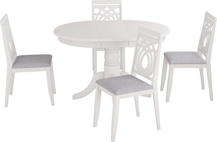 5-Piece Extendable Round Dining Table Set - ShopStyle