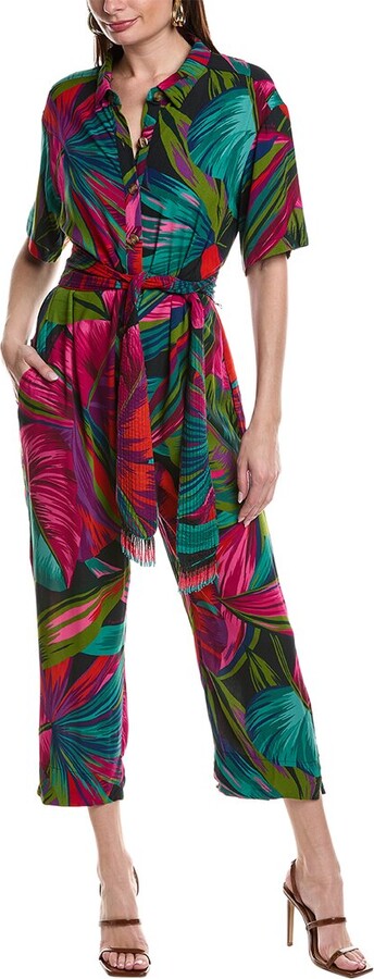 Farm Rio Midnight Leaves Jumpsuit - ShopStyle