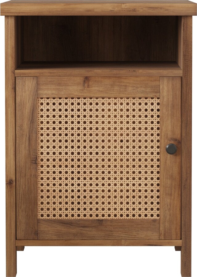 Bedside table,single door side cabinet,rattan cabinet door - ShopStyle