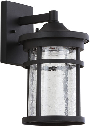 Jonathan Y Designs Campo 11.5In Outdoor Wall Lantern Crackled Glass ...
