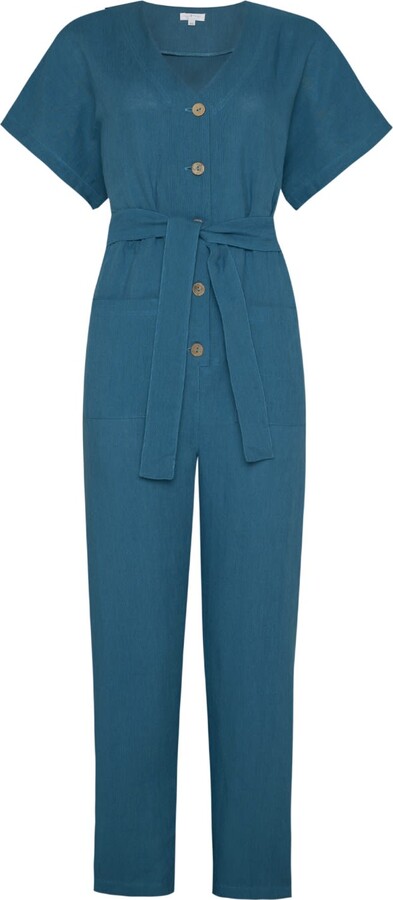 Bukawaswim Nani Bukawa Linen Jumpsuit - ShopStyle