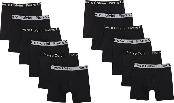 Pierre Calvini (6/12-Pack Mens Boxers with Elastic Waistband | Men's ...