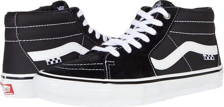 Vans Skate Grosso Mid (Black/White/Emo Leather) Athletic Shoes - ShopStyle
