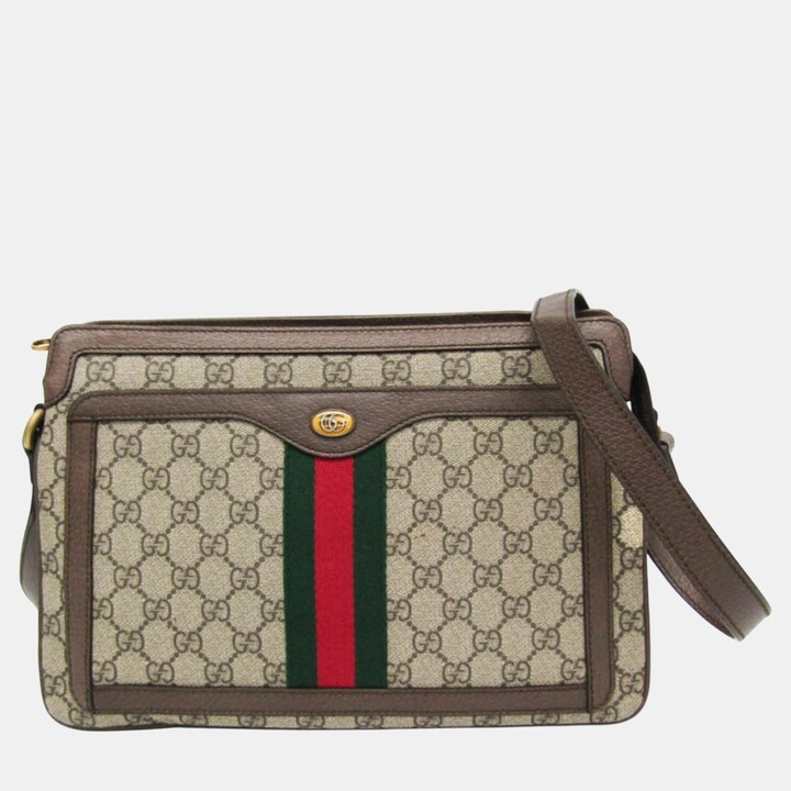 Gucci Ophidia Beige PVC Shoulder Bag - ShopStyle