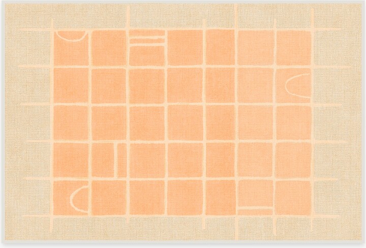 Ruggable Pantone Peach Fuzz Neutral Grid Play Tufted Rug - ShopStyle