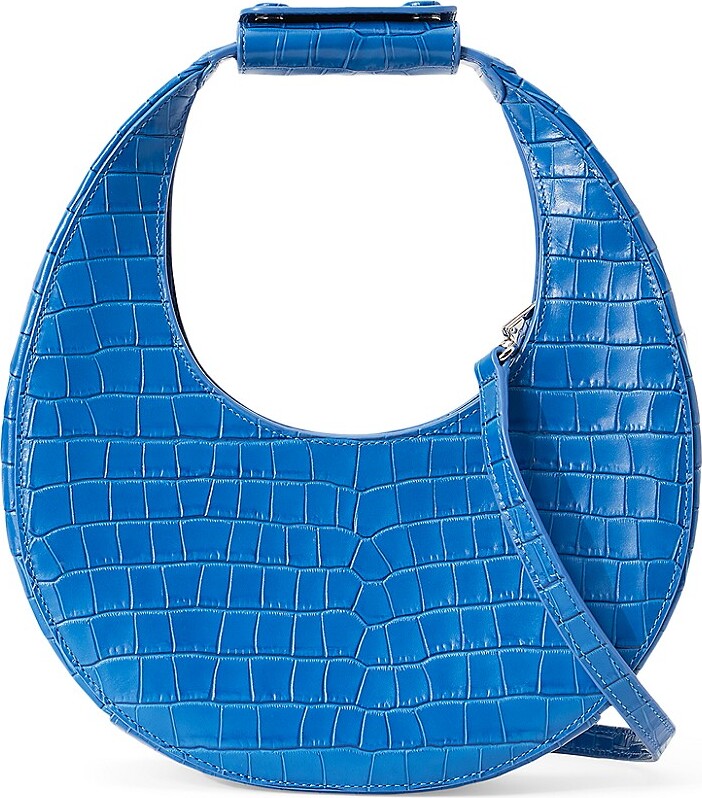 STAUD Mini Crocodile-Embossed Leather Moon Bag - ShopStyle