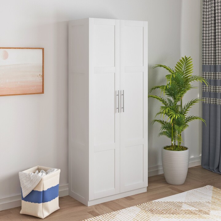 High Wardrobe and Kitchen Cabinet with 2 Doors and 3 Shelves - ShopStyle