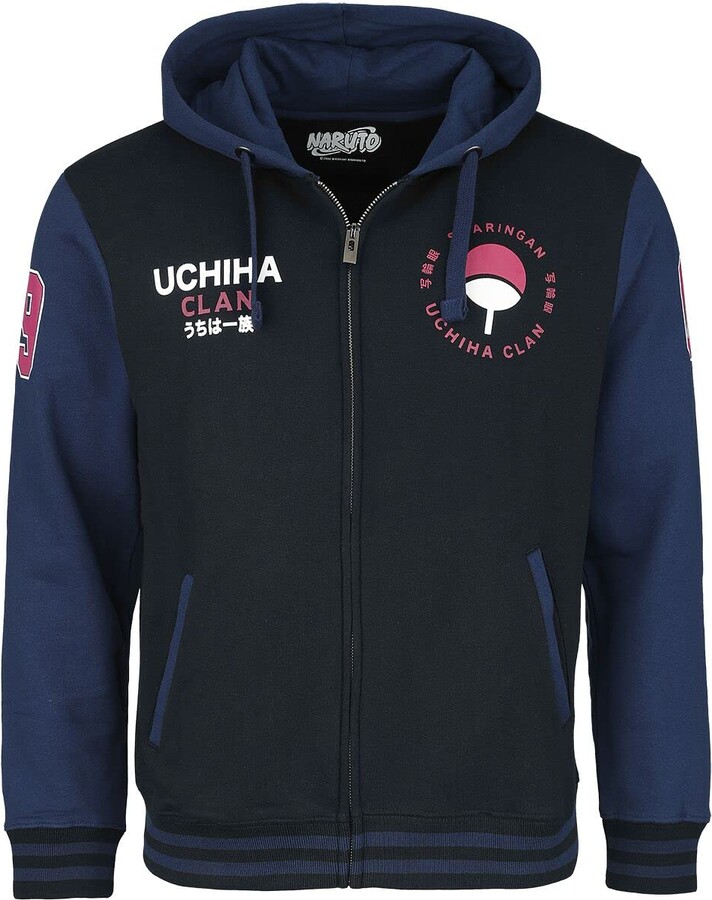 Naruto Uchiha Men's Hooded Jacket Multicoloured Anime Fan Merch TV ...