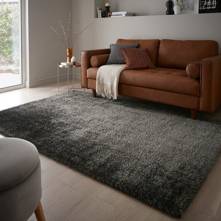 Dunelm Indulgence Shaggy Rug Grey - ShopStyle