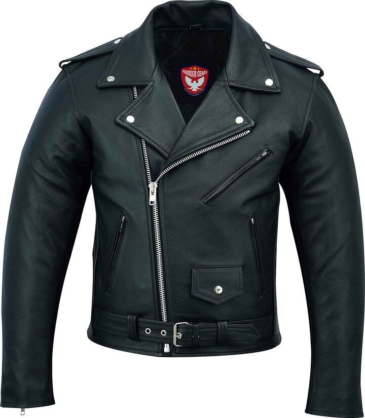 warrior gears - Brando Leather Motorcycle Jacket | Premium Soft Genuine ...