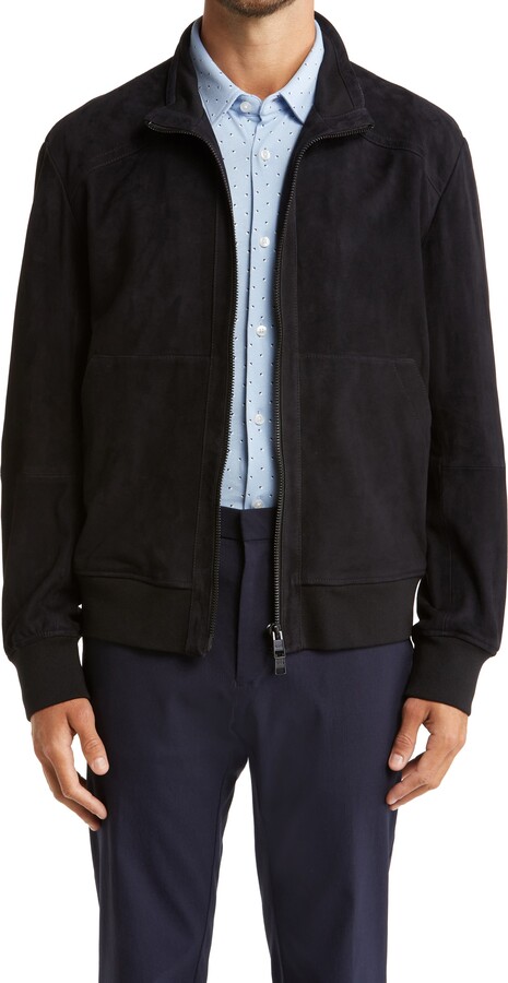 HUGO BOSS Mika Suede Jacket - ShopStyle