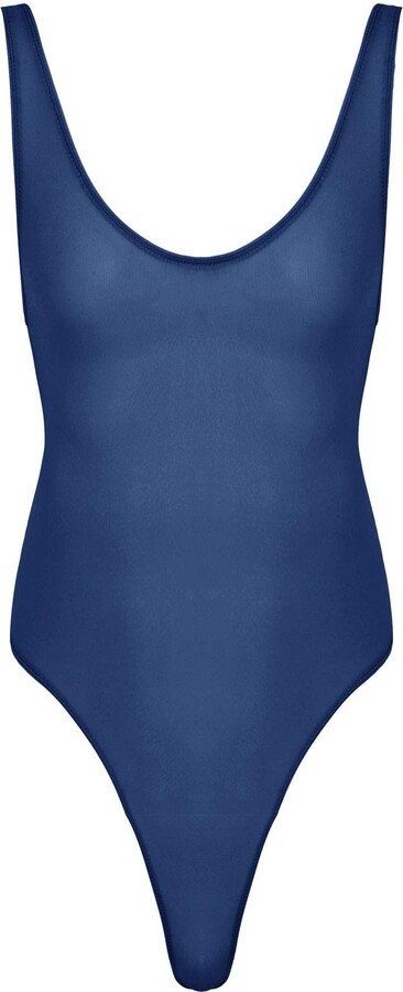 YUUMIN Men's High Cut Thong Mankini Swimsuit Bodysuit Semi-Through One ...