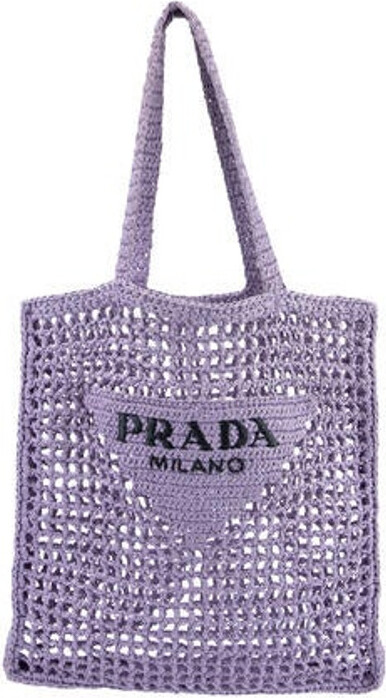 Prada Raffia Logo Tote - ShopStyle