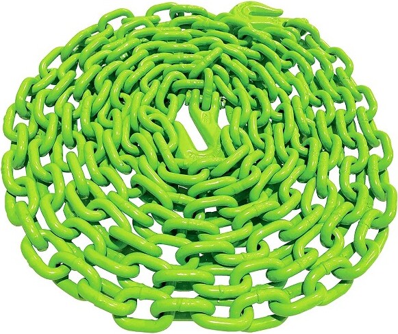 Timber Tuff TMW-3820HVLC 20 Foot Long Heavy Duty Log Chain with 2 Grab ...