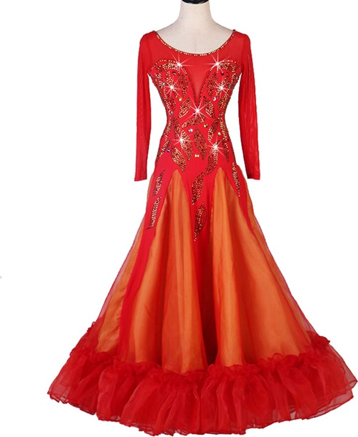 YDHTIZ Professional Waltz Competition Dress Ballroom Dance Performance ...