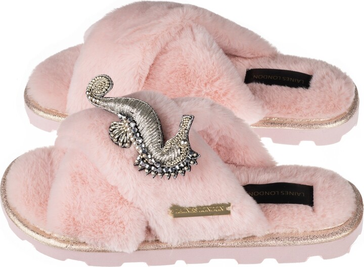 LAINES LONDON - Ultralight Chic Slipper Sliders With Artisan Silver ...