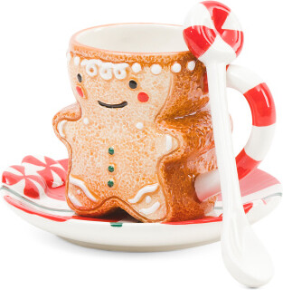 TJMAXX 3Pc Gingerbread Cup And Saucer Set - ShopStyle