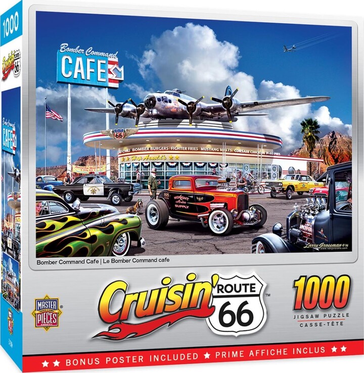 Masterpieces Cruisin Route 66 Bomber Command Cafe Puzzle 1000 Piece ...