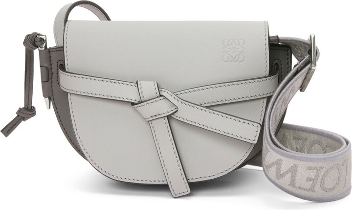 Loewe Luxury Mini Gate Dual bag in soft calfskin and jacquard - ShopStyle