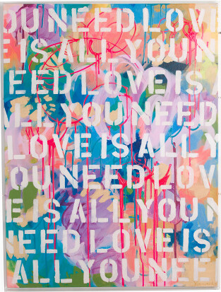 TJMAXX 30X40 Love Is All You Need By Jenny Grumbles Wall Art - ShopStyle