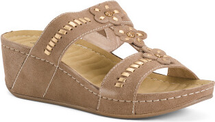 TJMAXX Myrna Suede Comfort Wedge Sandals For Women - ShopStyle