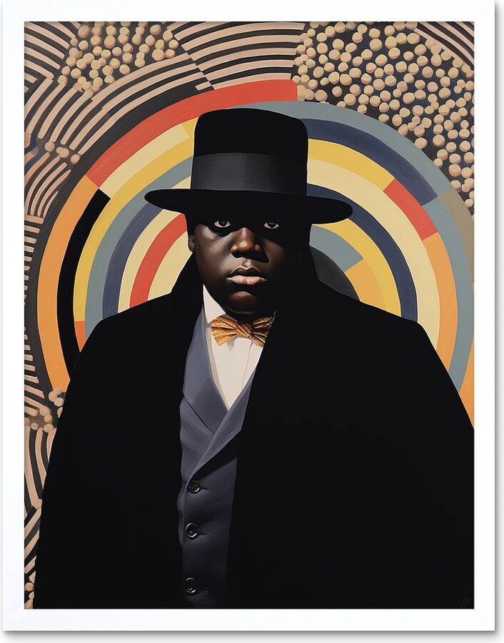 Artery8 Wall Art Print Rapper Portrait in Vintage 1930s Gangster Style ...