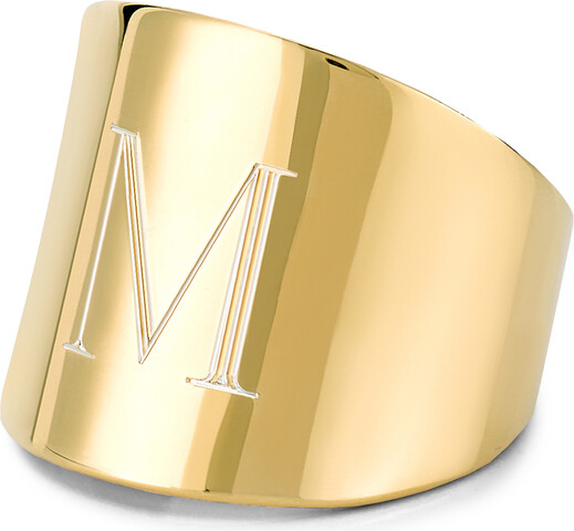 Sarah Chloe Lana Cigar Signet Ring - ShopStyle