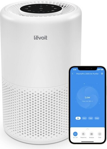 Levoit PlasmaPro 200S Smart Air Purifier: Vesync, CADR Certified, 300-500 sq. ft. Coverage ...