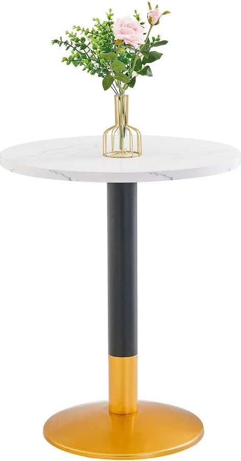 EPOWP Modern Round Gold Coffee Table Round Dining Table Modern Round ...