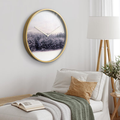 SIGNLEADER Vintage Sun Face Clock Decor Wooden Large Wall Clock Living ...