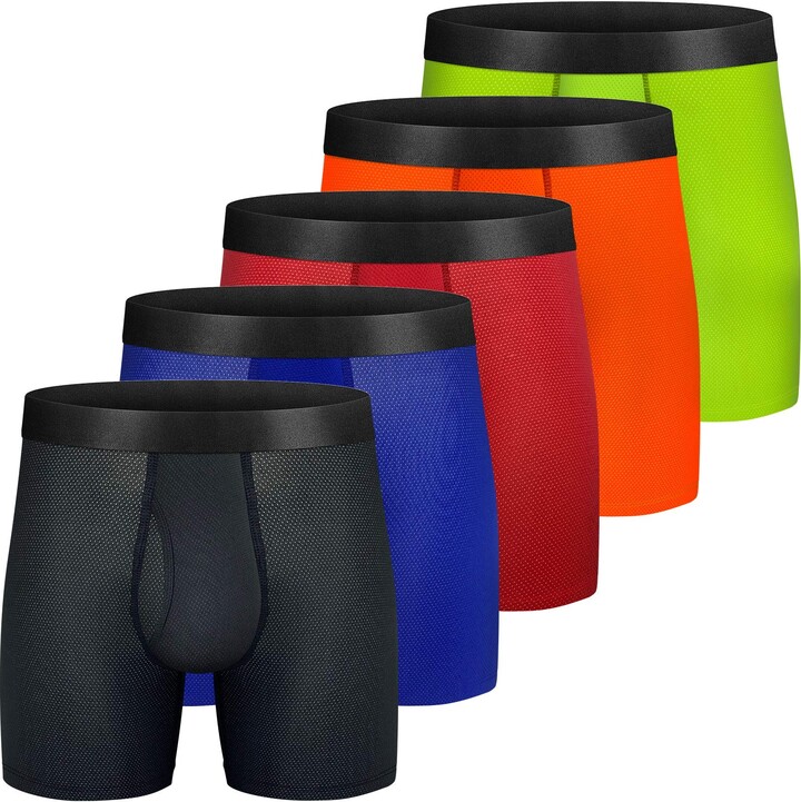 CSYER Men Boxer Briefs Mesh Knit Fast Dry Performance Sport Underwear ...