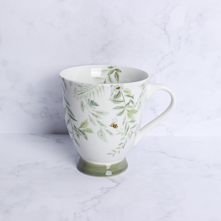 Dunelm Willow Trail Sage Porcelain Mug Sage (Green) - ShopStyle