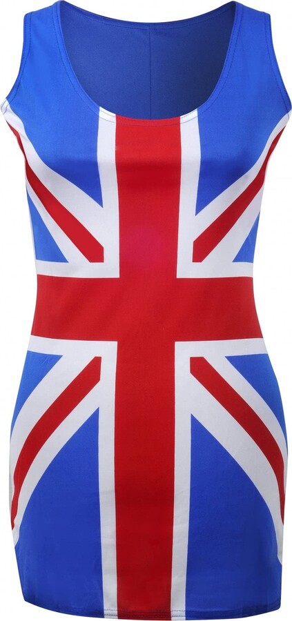Union Jack Wear Ladies Union Jack Dress - Ginger Spice? XL UK 20-22 ...