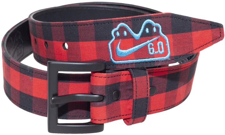 Nike Mens 6.0 Saloon Check Belt (Red) - ShopStyle