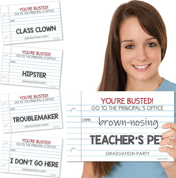 Big Dot Of Happiness Detention Mug Shots - Graduation Party Photo Booth ...