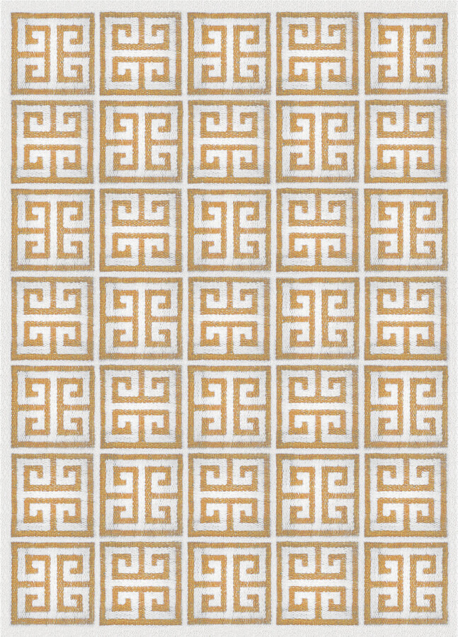 Camel Greek Key Border Reversible Peruvian Flat Weave Rug - ShopStyle
