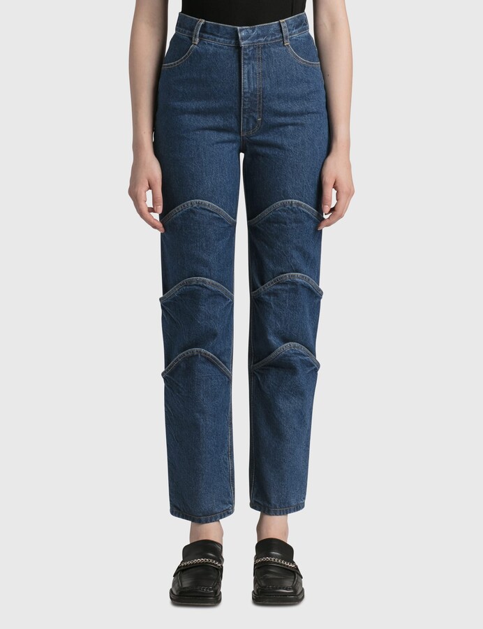 Ksenia Schnaider Fish Scale Jeans - ShopStyle