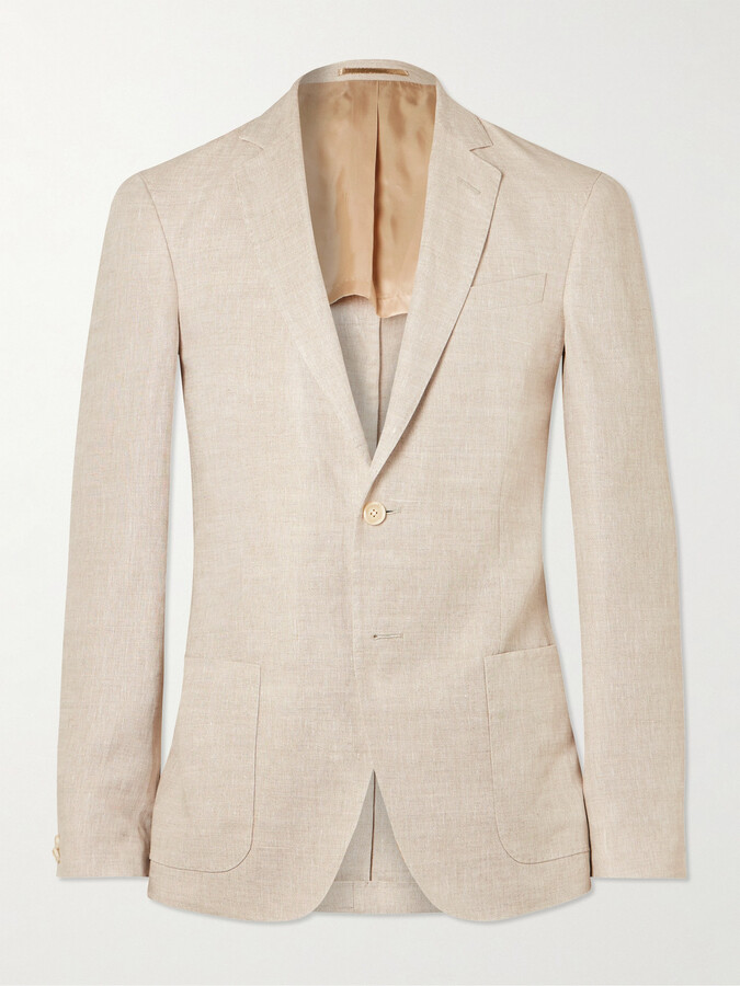 Mr P. Slim-Fit Unstructured Linen Suit Jacket - ShopStyle Sport Coats ...