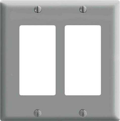 Leviton Decora Gray 2 gang Thermoset Plastic Decora/GFCI Wall Plate 1 ...