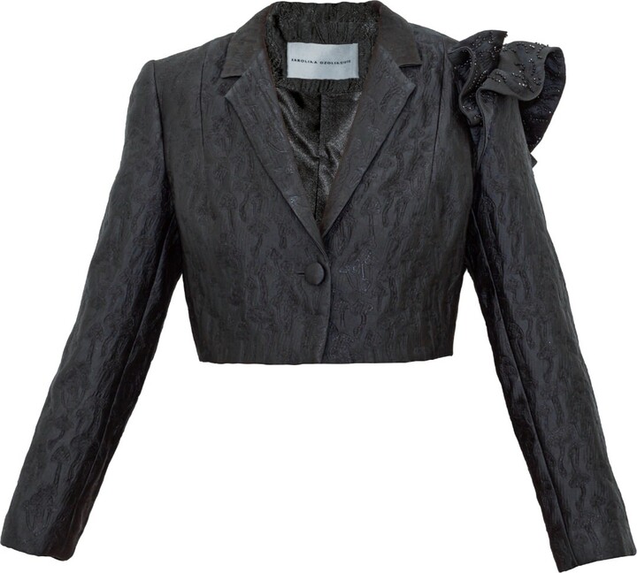 Karolina Ozolinsiute Black Jacquard Midnight Jacket - ShopStyle