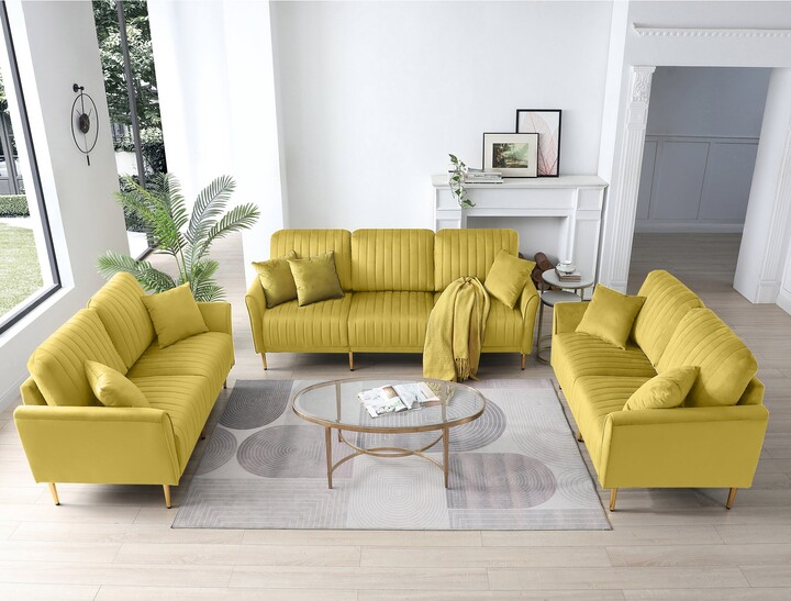 Rasoo 5 Pieces Sectional Sofa ,2 Pieces Of Two-Seater Sofas And 1 Piece ...