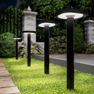 ALHAMBRA Matte Black Low Voltage Solar Powered Integrated LED Pathway ...