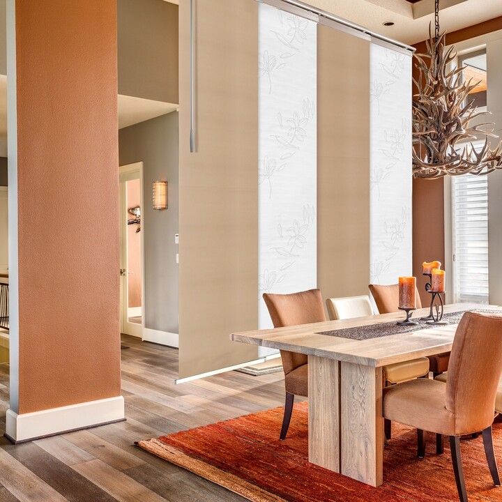 InStyleDesign 4-Panel Single Rail Panel Track Extendable 48"-88"W x 94 ...