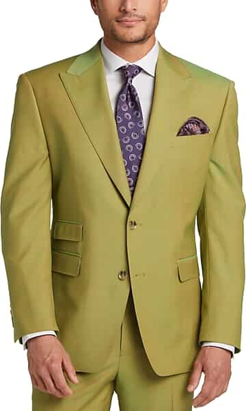 Tayion Men's Classic Fit Peak Lapel Suit Separates Jacket Mustard ...
