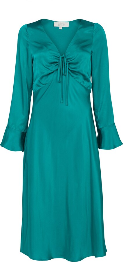 Mirla Beane Camille Dress Green - ShopStyle