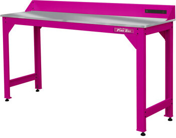 The Original Pink Box 72"W Adjustable Height Stainless Steel Top ...