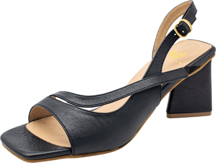 STIVALI NEW YORK - Agape Block Heel Sandals In Smooth Black Leather ...