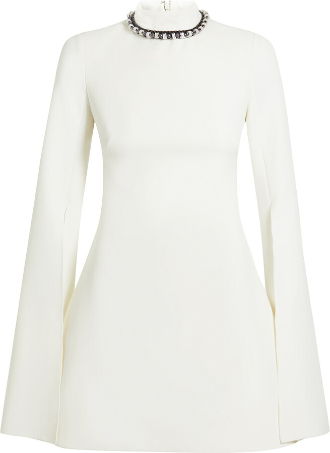 Safiyaa Joal Beaded Stretch-Crepe Mini Dress - ShopStyle