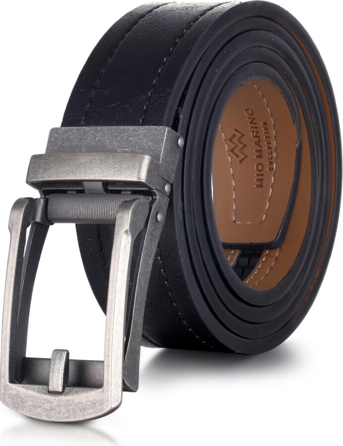 Mio Marino Men's Cracked Metal Linxx Ratchet Belt - ShopStyle Leather ...