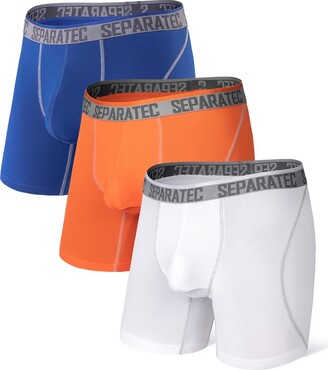 Separatec Men's Dual Pouch Underwear Active Mesh Dry Fastly Stretch ...